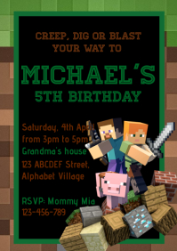 Customizable Design Templates for minecraft flyer poster anúncio ...