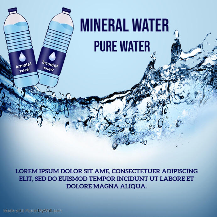 Mineral Water Instagram Post Template | PosterMyWall