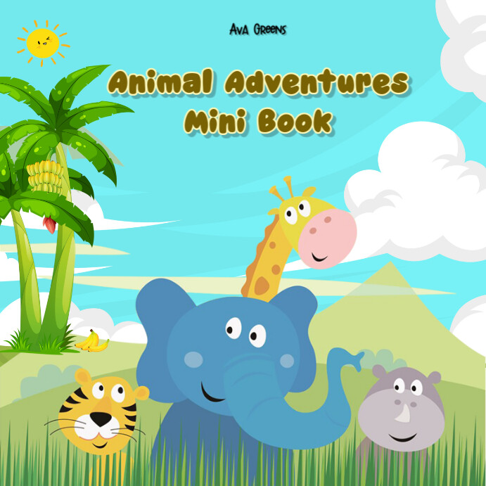 Plantilla de mini book animal adventures booklet | PosterMyWall