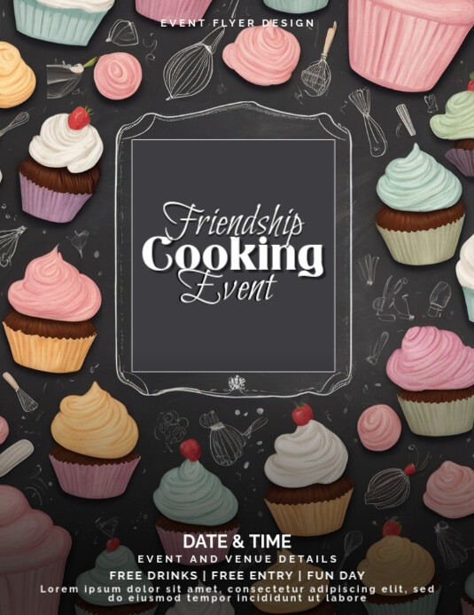 Szablon Mini Chefs Flyer for Kids Cooking Friendship Event | PosterMyWall