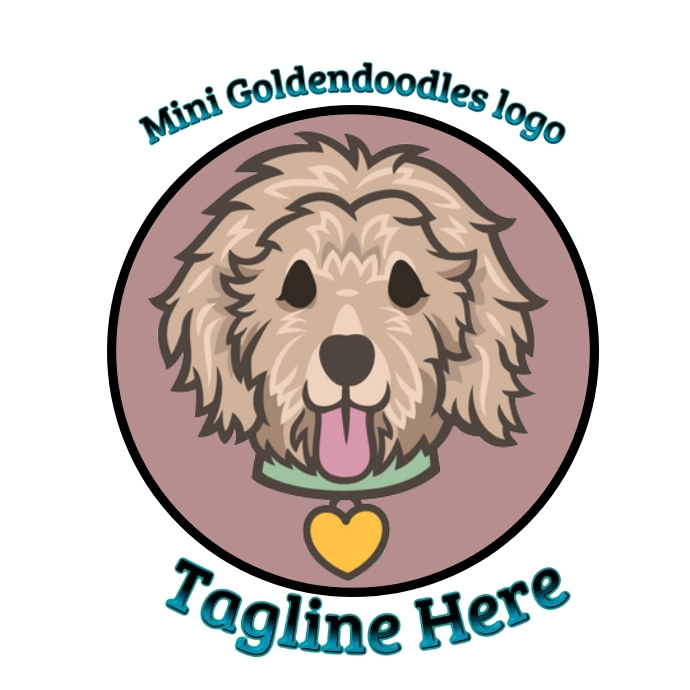 mini goldendoodle logo Template | PosterMyWall