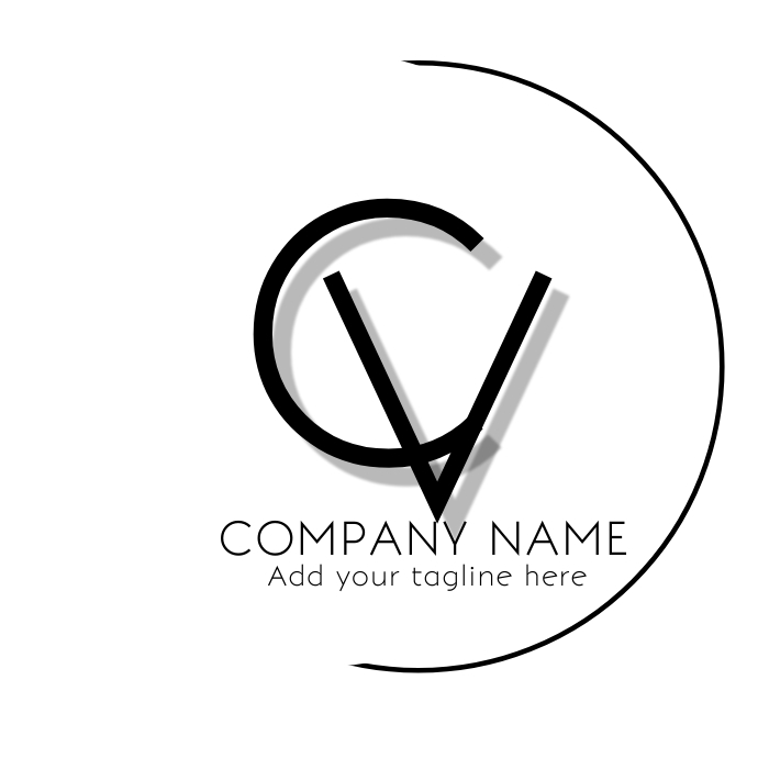 Copy of Minimal alphanumeric black and white logo | PosterMyWall