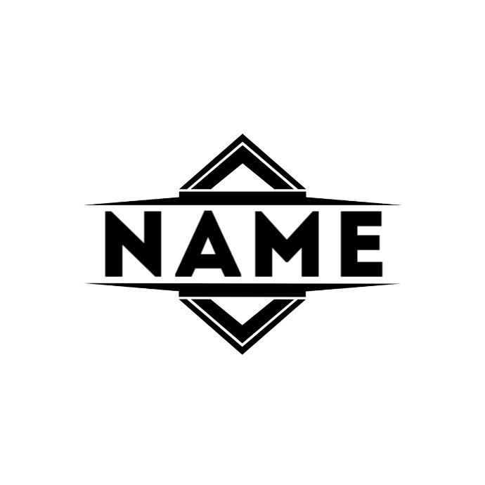 Minimal alphanumeric black and white logo Template | PosterMyWall