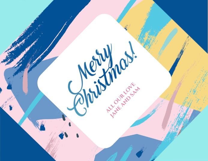 Minimal and Abstract Christmas Card Template | PosterMyWall