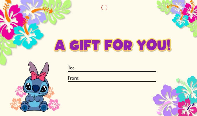 minimal and illustrative aloha birthday gift tag Template | PosterMyWall