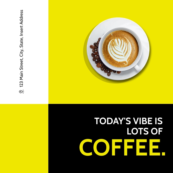 minimal bar coffee personal branding advertis Template | PosterMyWall