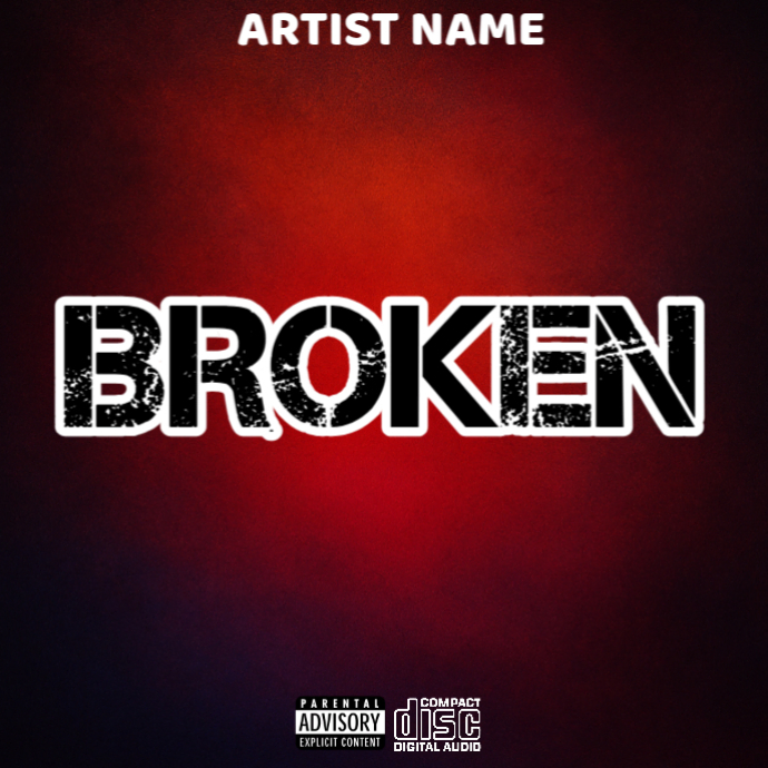 Minimal Black and Red Background Album Cover Template | PosterMyWall