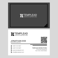Business Card Grey Template | PosterMyWall
