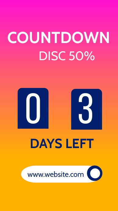 minimal countdown to sales Template | PosterMyWall