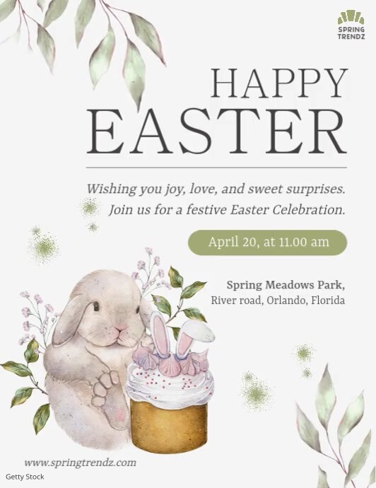 Plantilla de Minimal Easter Wish Flyer | PosterMyWall