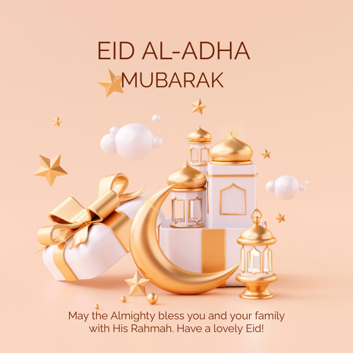 Minimal Eid Al-adha Wish Template | PosterMyWall