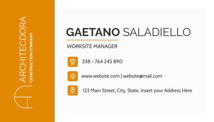 Minimal elegant orange and grey and white col Template | PosterMyWall