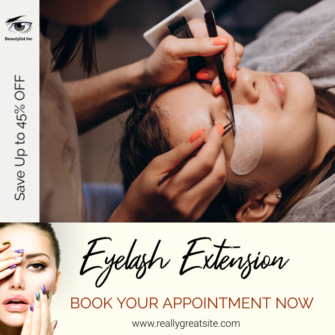 Copy of Minimal Eyelash Extension Instagram Post | PosterMyWall