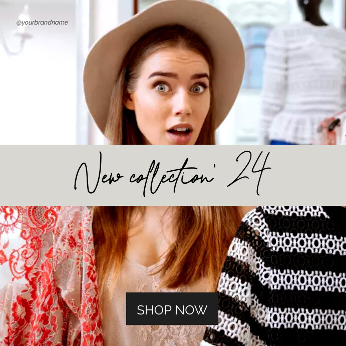 Minimal Fashion Brand New Collection Launch Templat | PosterMyWall