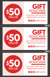 Gray Gift Voucher Template | PosterMyWall