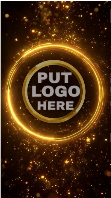 Minimal Golden logo intro outro animation sparkle design Template ...