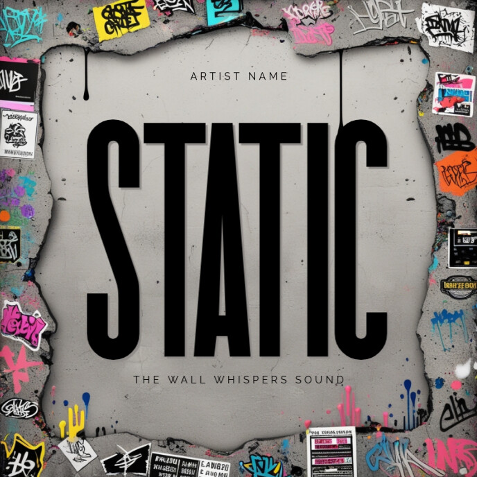 Plantilla de Minimal Graffiti Sound Album Cover – Official Urban Wall ...