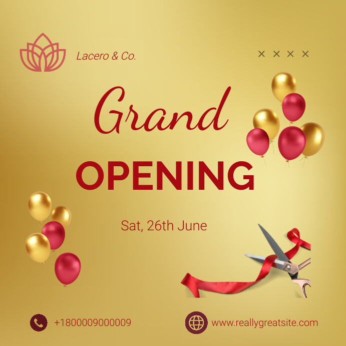 Plantilla de Minimal Grand Opening Instagram Post | PosterMyWall