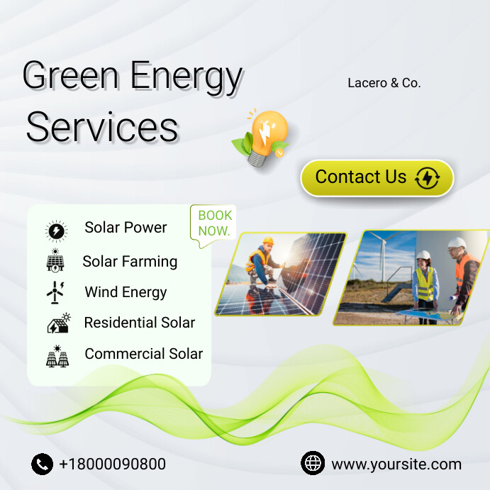 Copy of Minimal Green Energy Ad | PosterMyWall