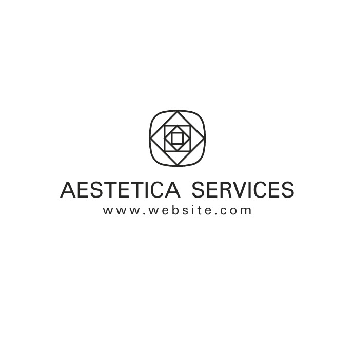 minimal grey and white colors logo template d | PosterMyWall