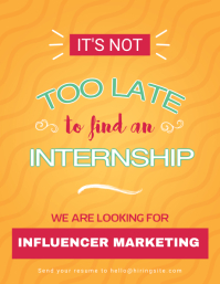 Minimal Hiring Internship Flyer Template | PosterMyWall