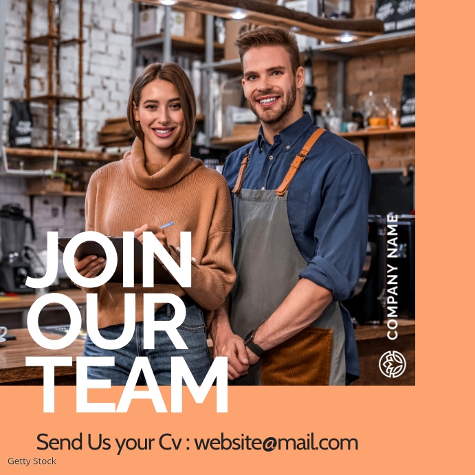 Plantilla de minimal hiring staff instagram post banner te | PosterMyWall