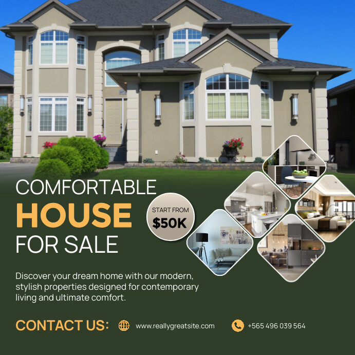 Modèle Minimal House For Sale Instagram Post | PosterMyWall