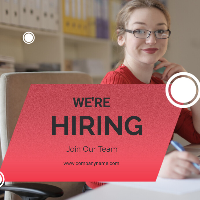 Minimal Job Vacancy Advert Instagram Post Template | PosterMyWall