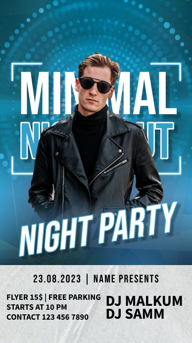 Minimal Night Party Template | PosterMyWall