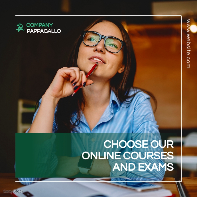 minimal online school university advertising Template | PosterMyWall