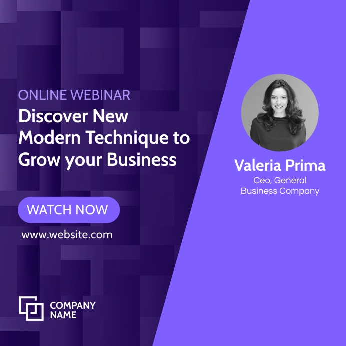 minimal online webinar advertising template d | PosterMyWall