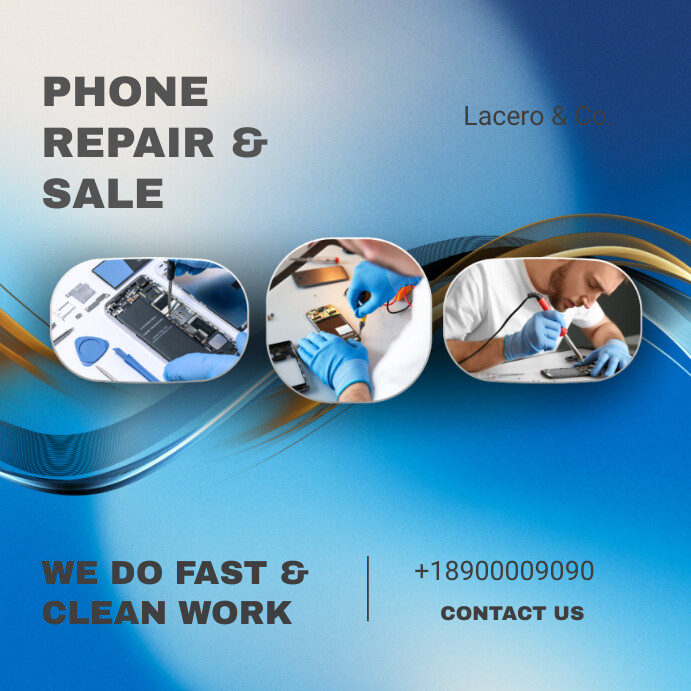 Modèle Minimal Phone Repair Ad | PosterMyWall