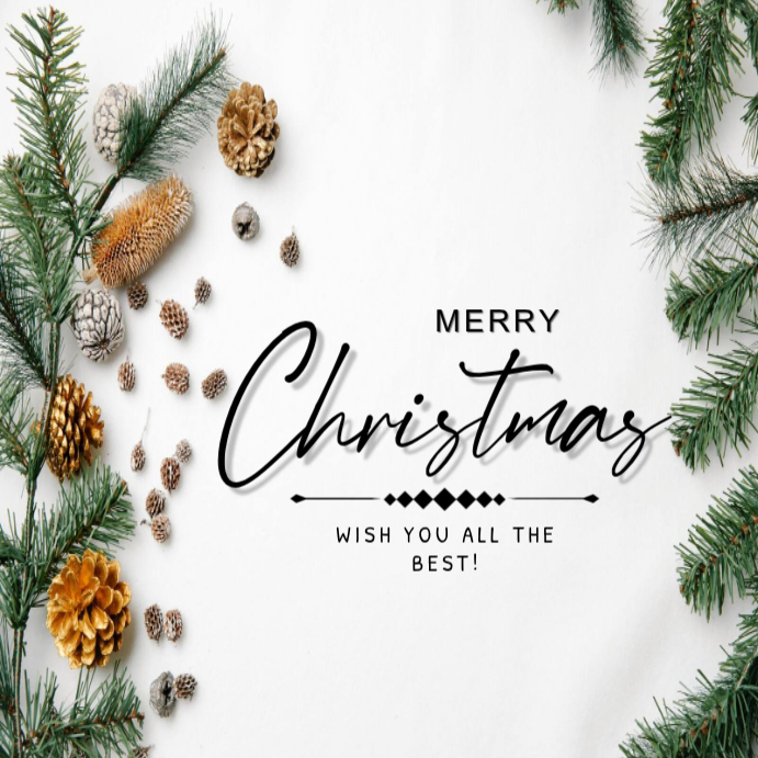 Minimal Pine Green Merry Christmas Poster Template | PosterMyWall