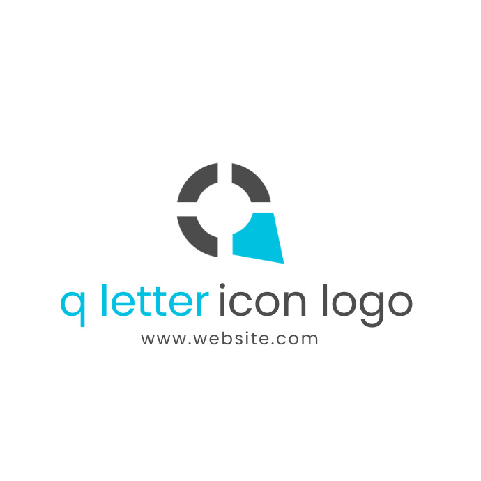 Copy of minimal q alphanumeric icon logo template des | PosterMyWall