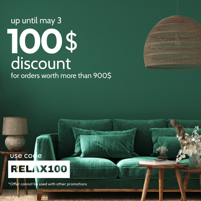 minimal retail furniture offer advertisement Template | PosterMyWall