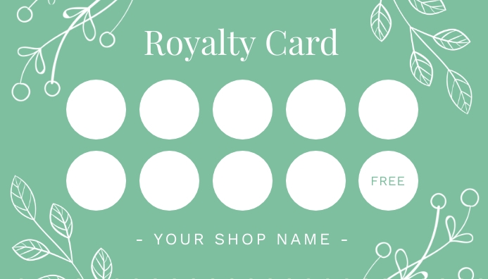 Minimal Royalty card template | PosterMyWall