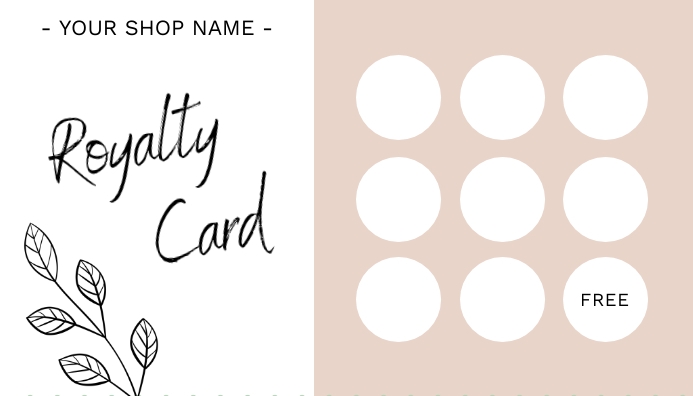 Copy of Minimal Royalty card template | PosterMyWall