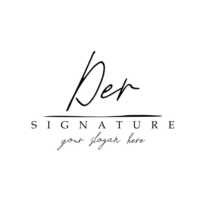 Minimal Signature Logo Transparent Template | PosterMyWall
