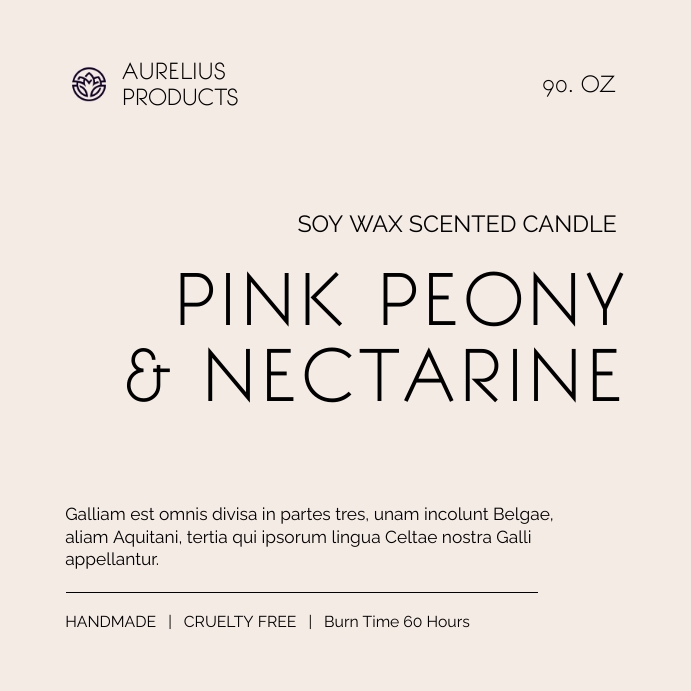 Plantilla de minimal square customizable label pink and bl | PosterMyWall