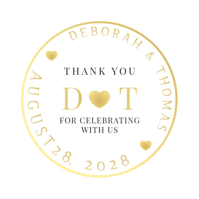 Minimal Sticker Wedding Logo Maker Template | PosterMyWall