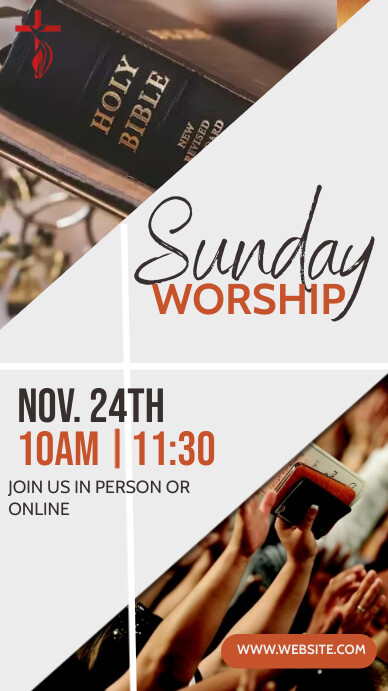 minimal sunday service (2) Template | PosterMyWall