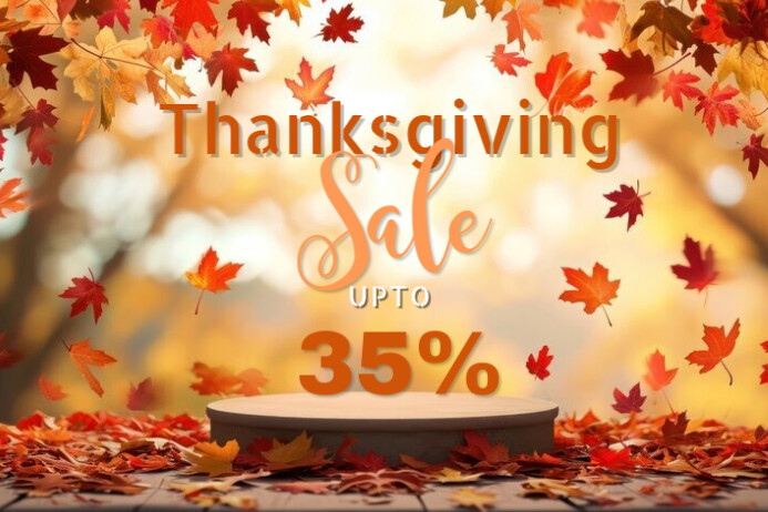 Minimal Thanksgiving Sale Poster Template | PosterMyWall