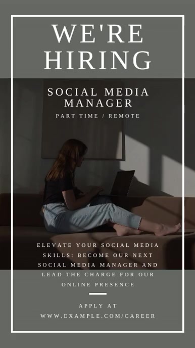 Minimal We're Hiring Instagram Story Video Ad Template | PosterMyWall