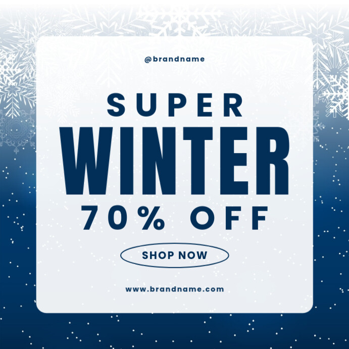 Copy of Minimal White Blue Snowy Super Winter Sale Promotional Offer ...