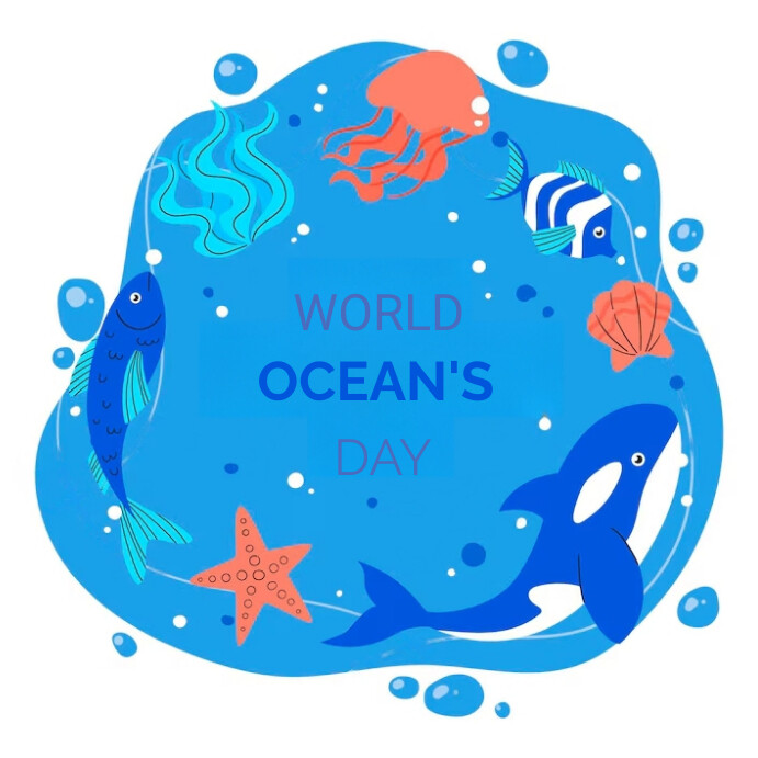 Minimal World Ocean's Day Instagram Post Template | PosterMyWall