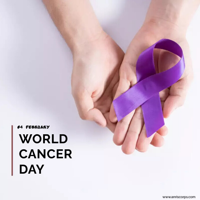 MINIMALIS PURPLE CANCER DAY Template | PosterMyWall