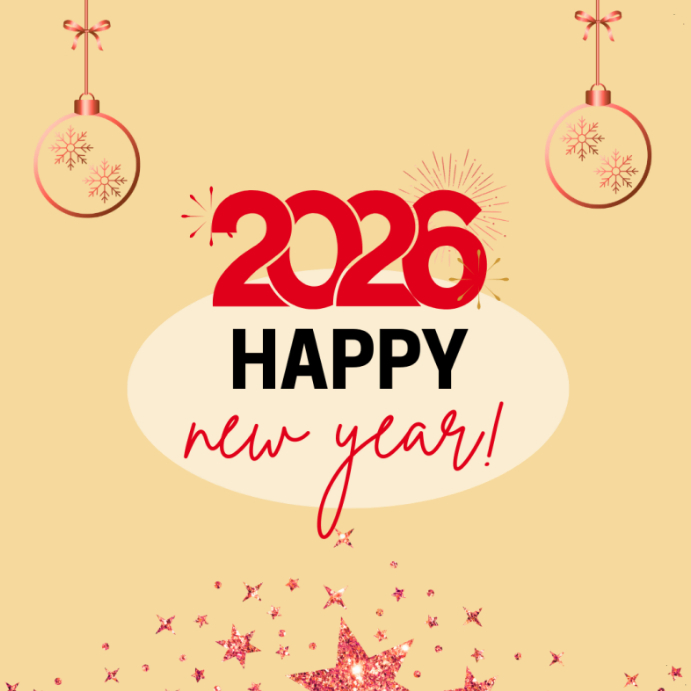 Minimalist 2026 Happy New Year Banner Design Template | PosterMyWall