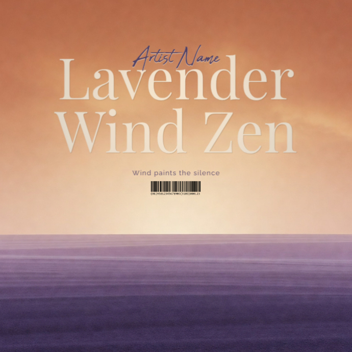 Minimalist Ambient Chill Square Album Cover – Abstract Lavender Plain ...
