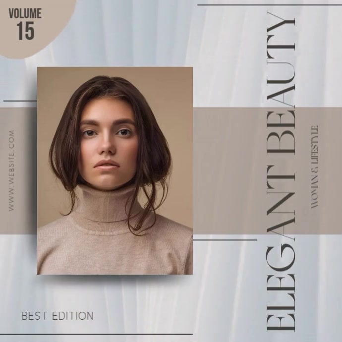 Minimalist Beauty Magazine Template | PosterMyWall