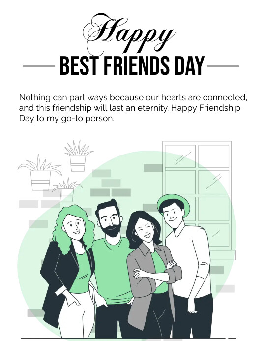 Copy of minimalist best friends day poster | PosterMyWall